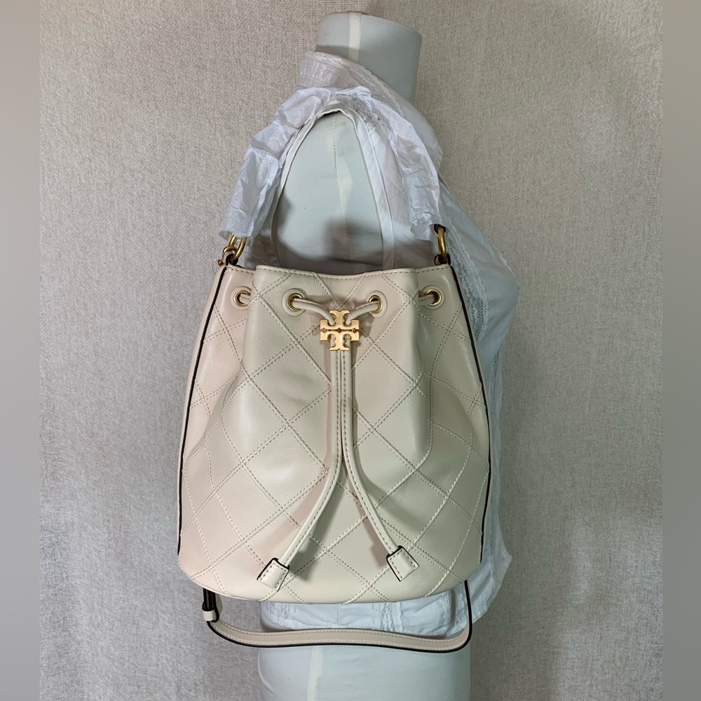 New Tory Burch Soft Fleming New Cream Quilted Leather… - Gem
